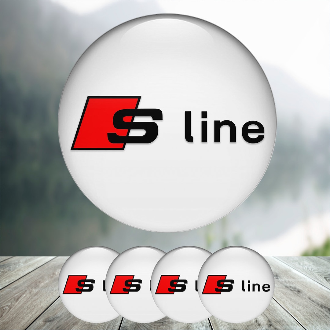 Set of 4 Pcs Audi S Line Stickers Center Wheel Caps Decals - Etsy