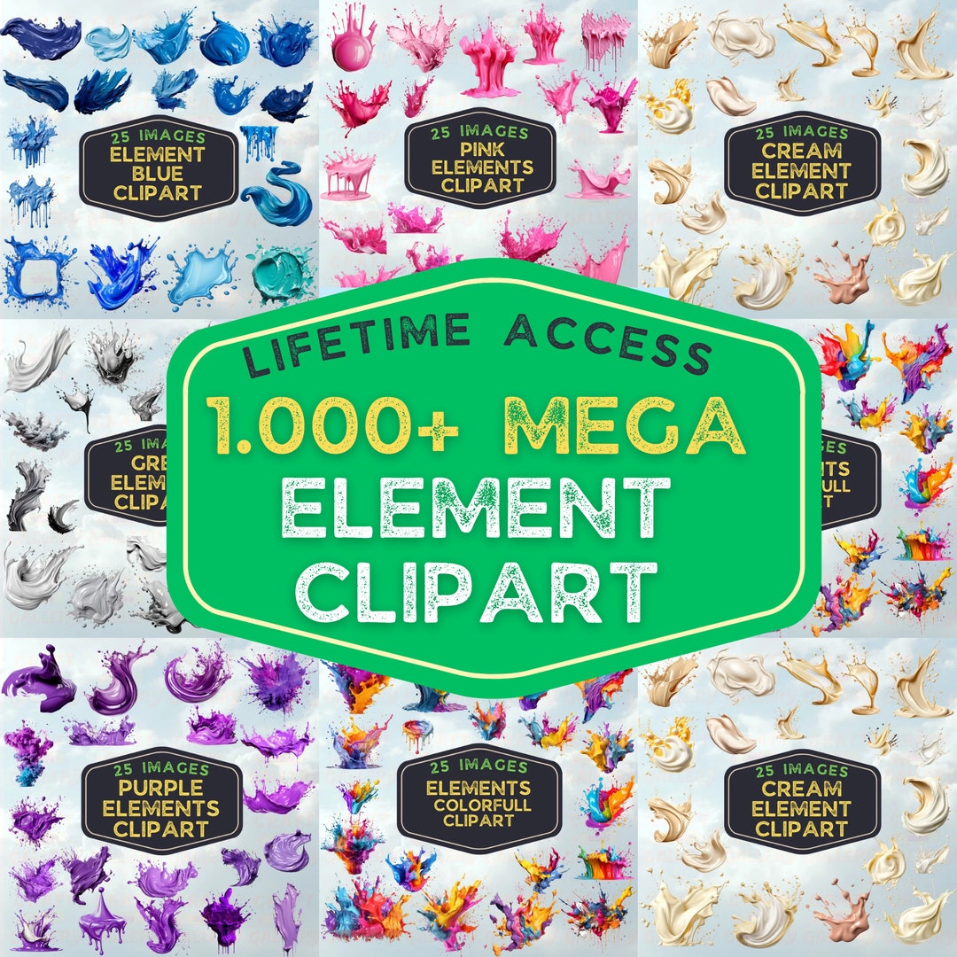 Elemental Bundle Clipart Elemental Clipart Set Elemental Svg - Etsy