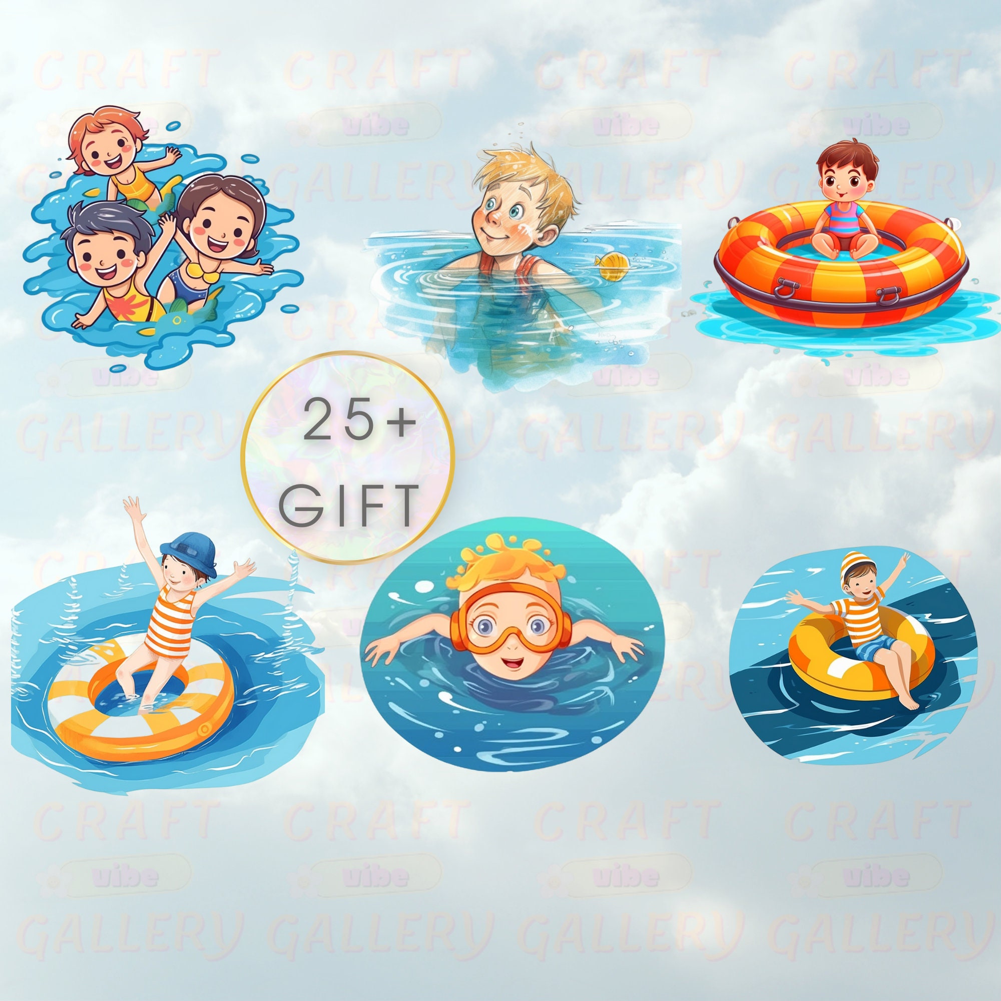 Swimmer PNG Clipart Bundle, Watercolor Swimming Snapshot, Athlete ...