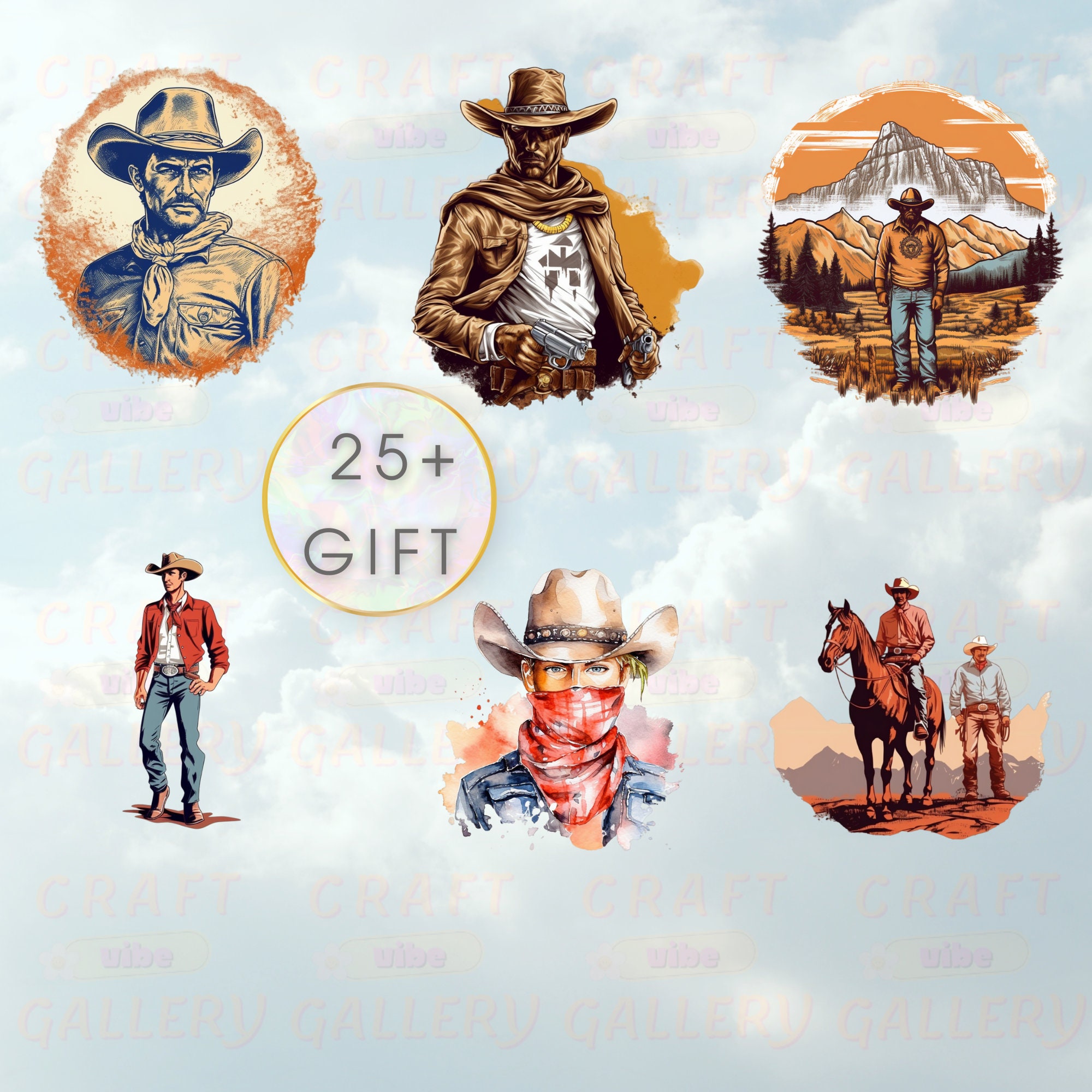 Western Watercolor Clipart Bundle, Wild West Images, Cowboy ...