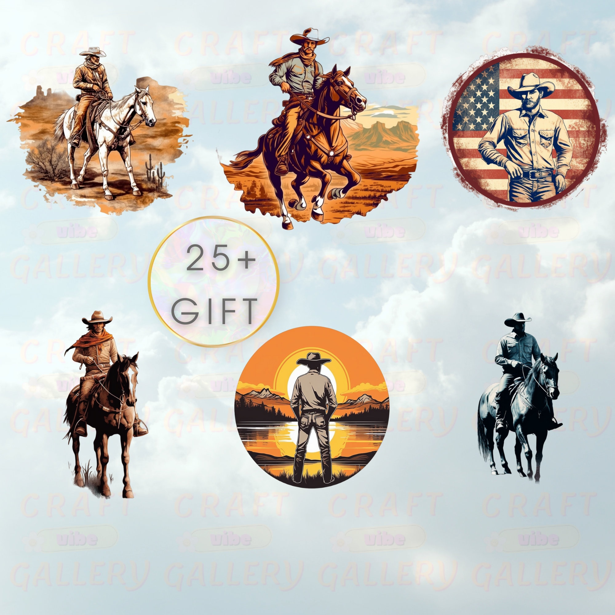 Western Watercolor Clipart Bundle, Wild West Images, Cowboy ...