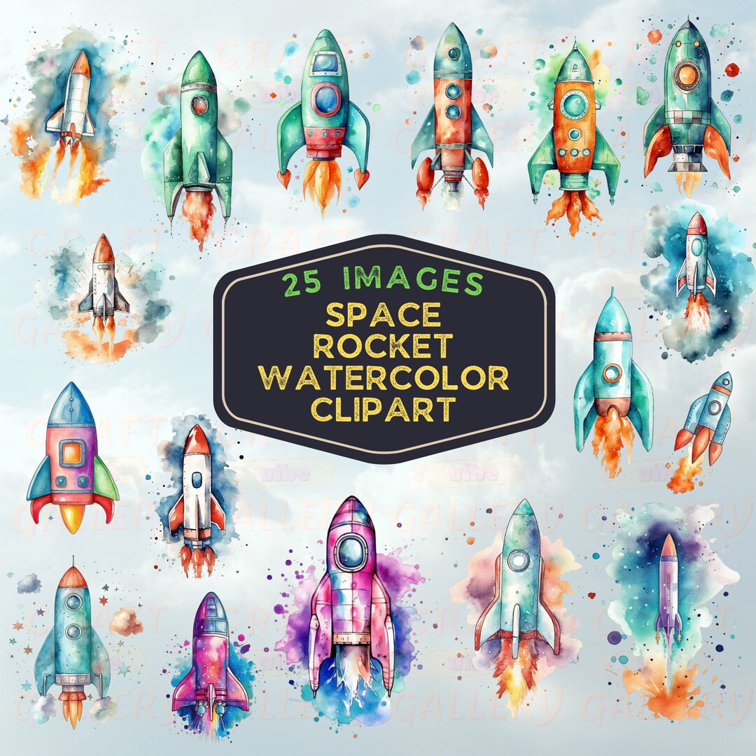 Space Girl Watercolor Clipart, Girly Space Watercolor Clipart, Girl ...