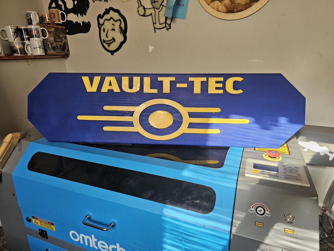 Vault Tec Wood Sign, Fallout Decor,fallout Sign,fallout Art - Etsy