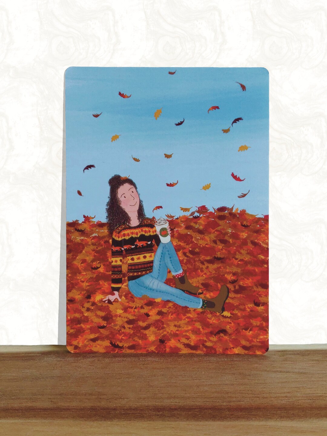 Autumn Greeting Card - Postcard With a Sweet Handmade Autumn ...