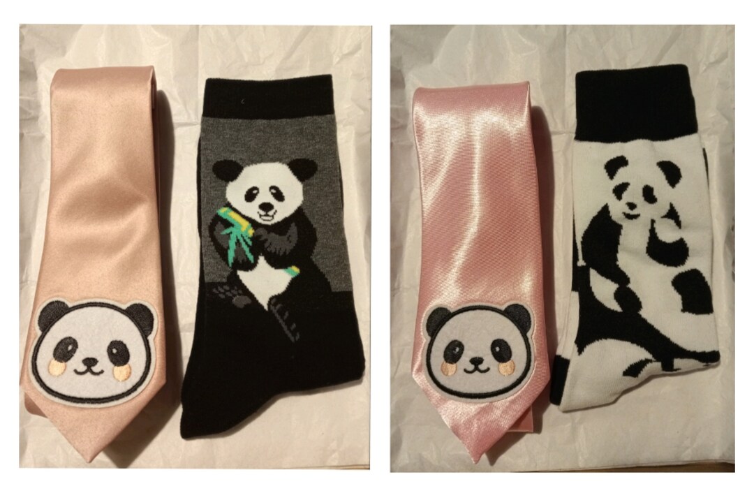 Matching Panda Tie and Sock Set - Etsy