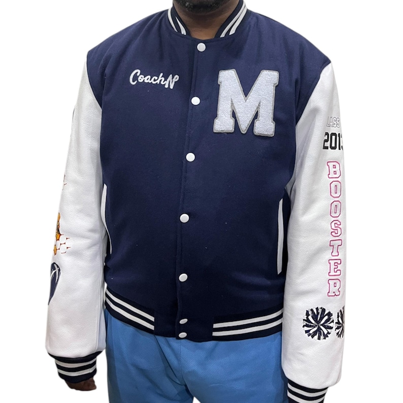 Custom Letterman Jacket: Personalized Wool & Leather Varsity Jacket - Etsy