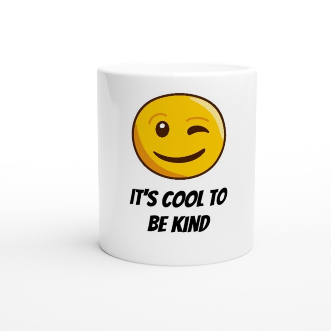 Smiley Face Cool to Be Kind Ceramic Mug, Happy Face Coffee Cups ...