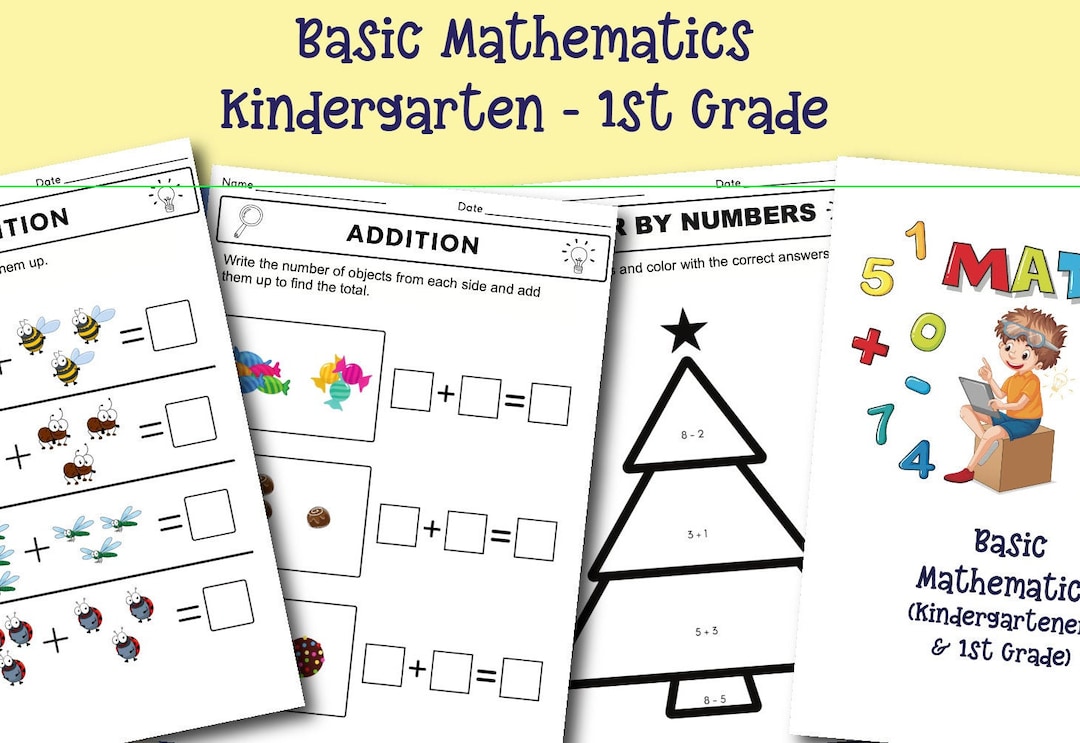 32 Printable Basic Math Worksheets for Kindergarteners and First ...