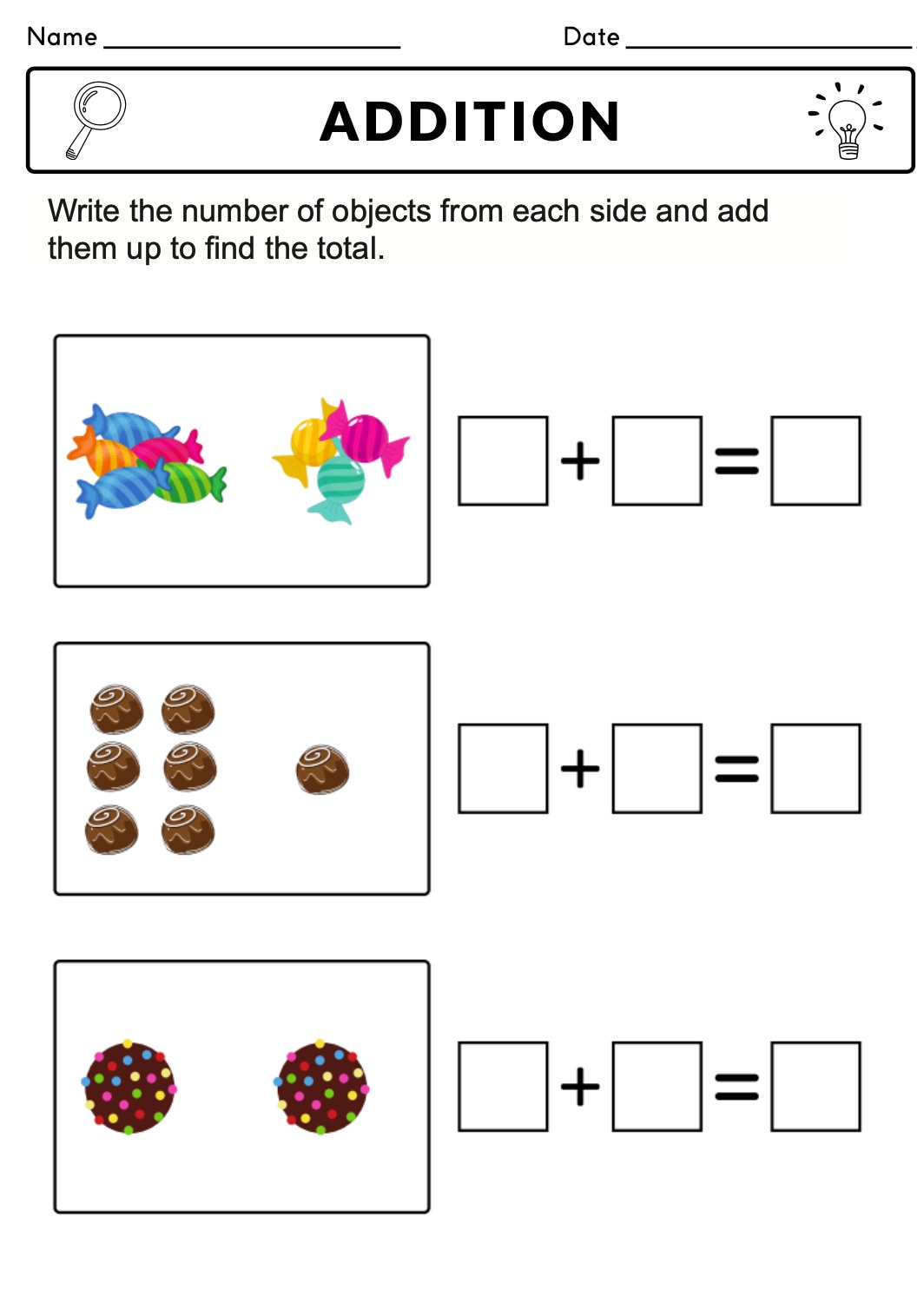 32 Printable Basic Math Worksheets for Kindergarteners and First ...