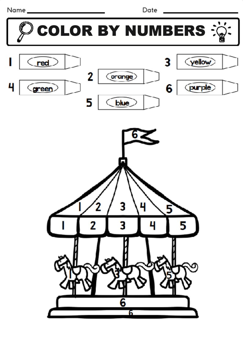 40 Printable Basic Math Worksheets for Kindergarteners. Color by ...