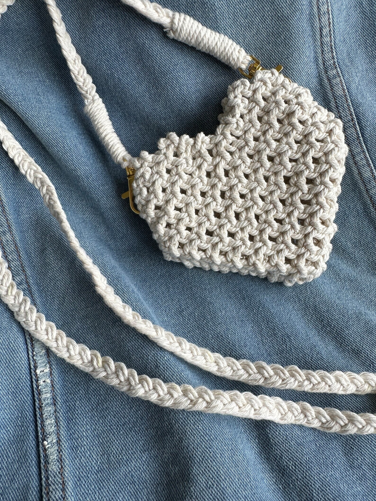 Heart Shaped Macrame Bag - Etsy