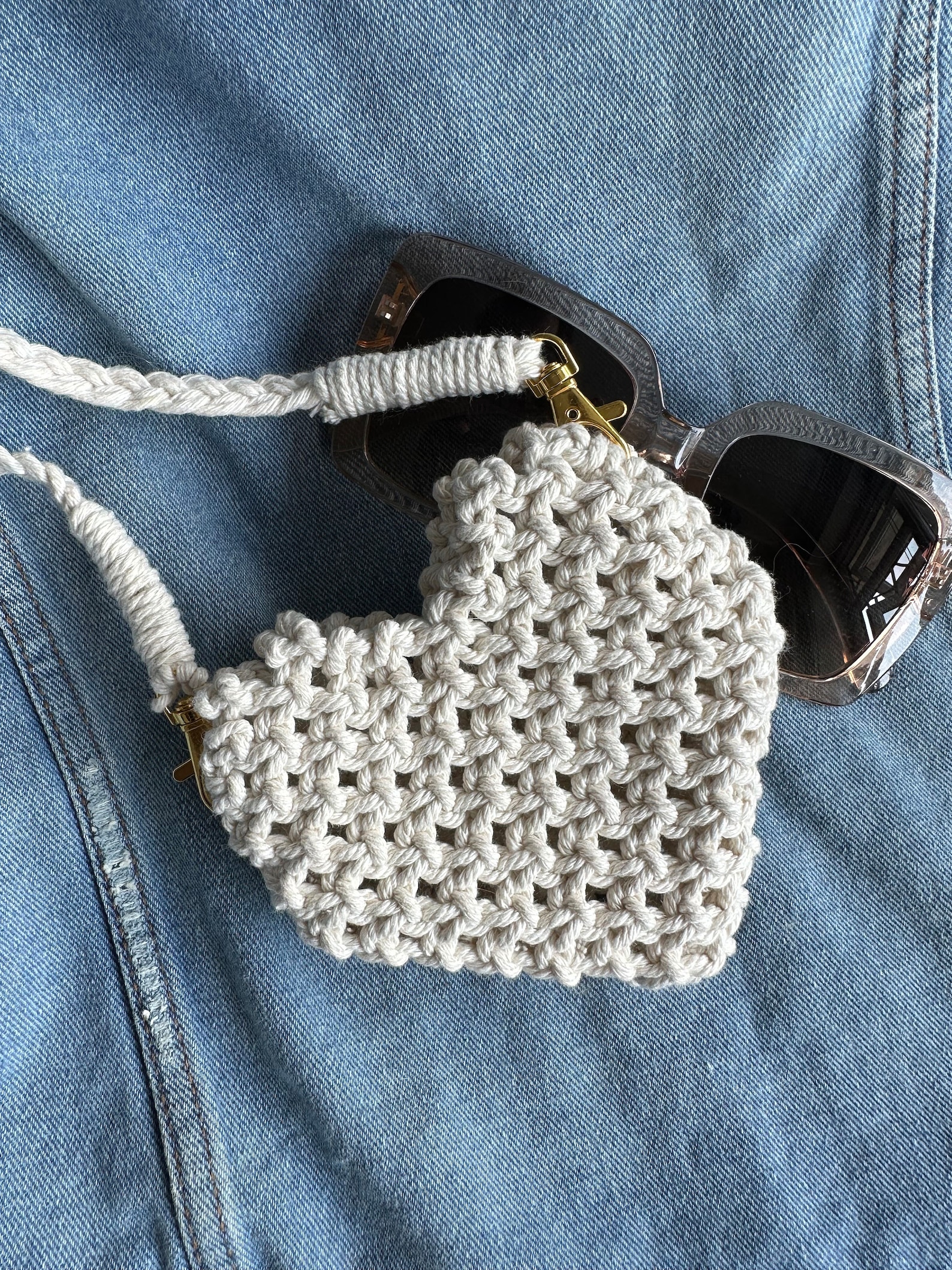 Heart Shaped Macrame Bag - Etsy