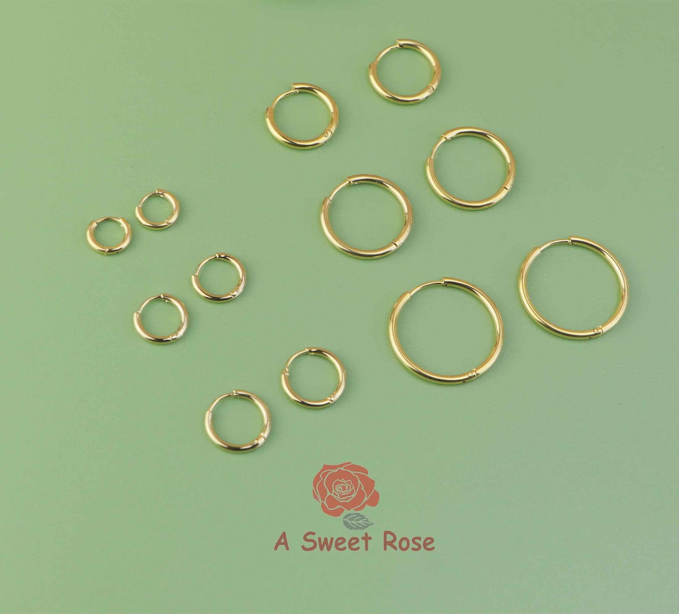 Set of 2 or 3 Pairs Waterproof Tiny Silver Hoop Earrings Set,huggie ...