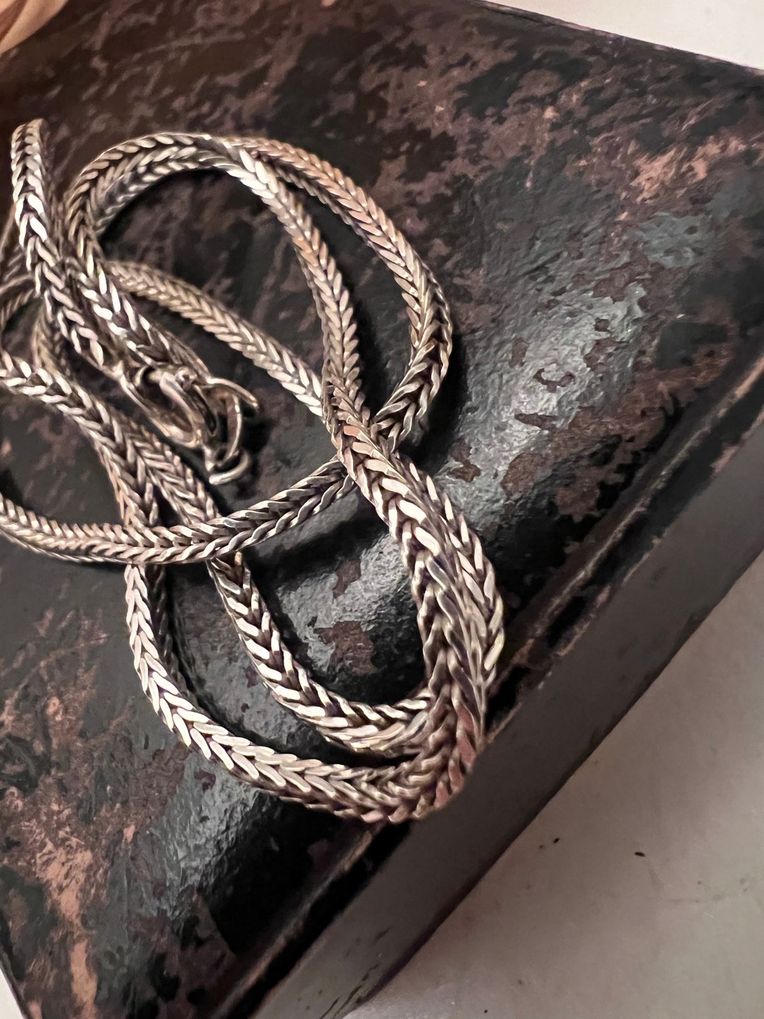 Vintage Italian Sterling Silver 925 Foxtail Chain. 15 1/4 Inch. - Etsy