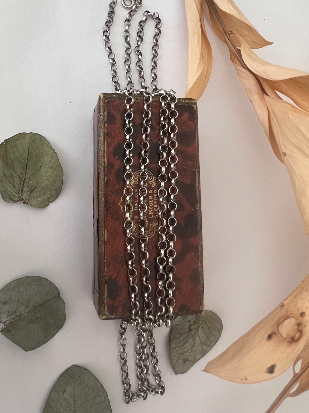 A Vintage Italian Extra Long Belcher Chain. 34 3/4 Inches. 88 Cm. - Etsy