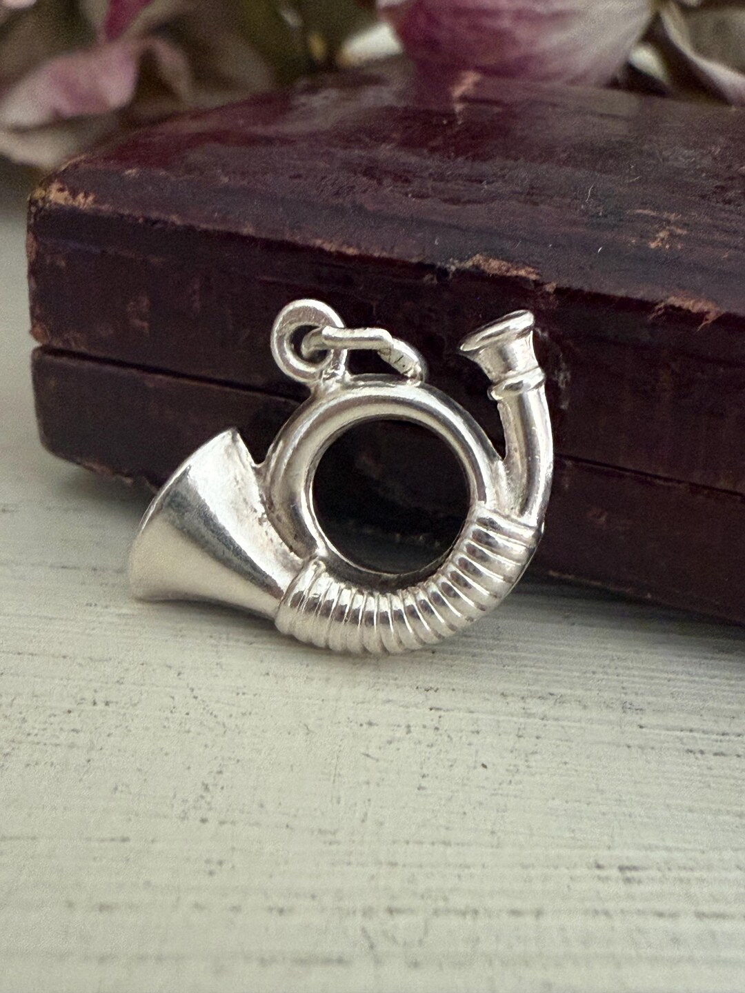Vintage Sterling Silver 3D Hunting Bugle Charm Pendant - Etsy