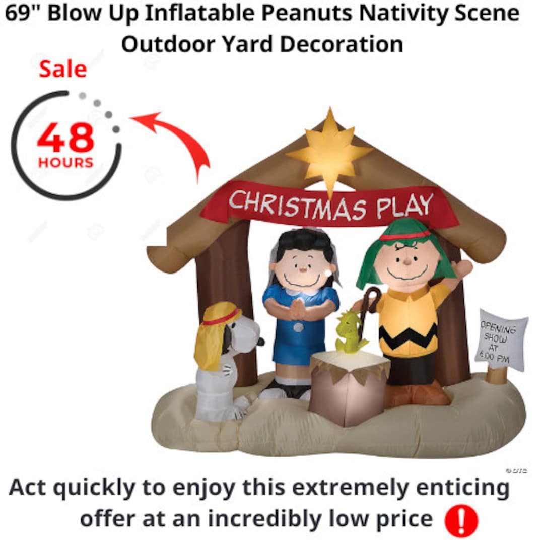 69 Blow up Inflatable Peanuts Nativity Scene Outdoor - Etsy