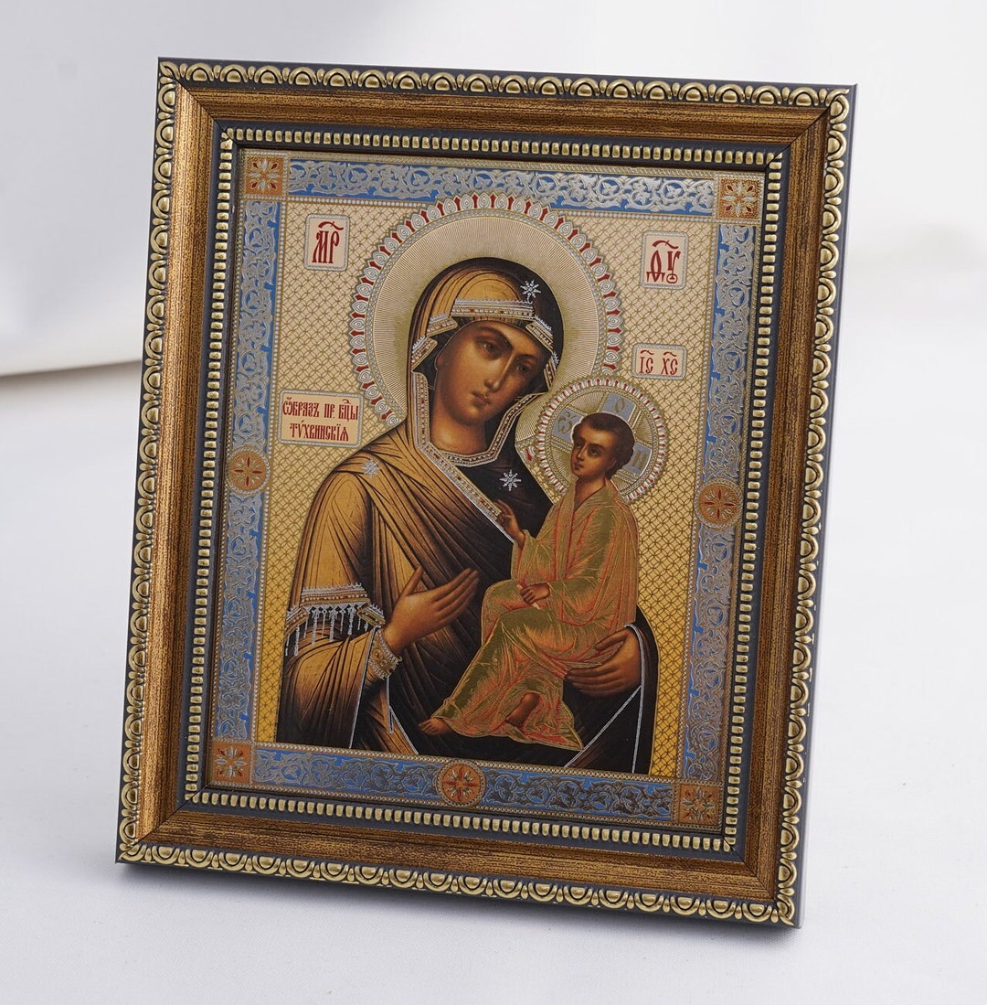 The TIKHVIN Icon of the MOTHER of GOD, Personalized Icon, Orthodox ...
