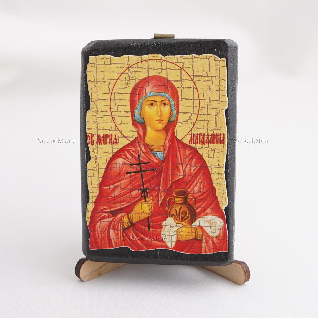 Icon of SAINT MARY MAGDALENE, Christian Icons, Handmade Greek Orthodox ...