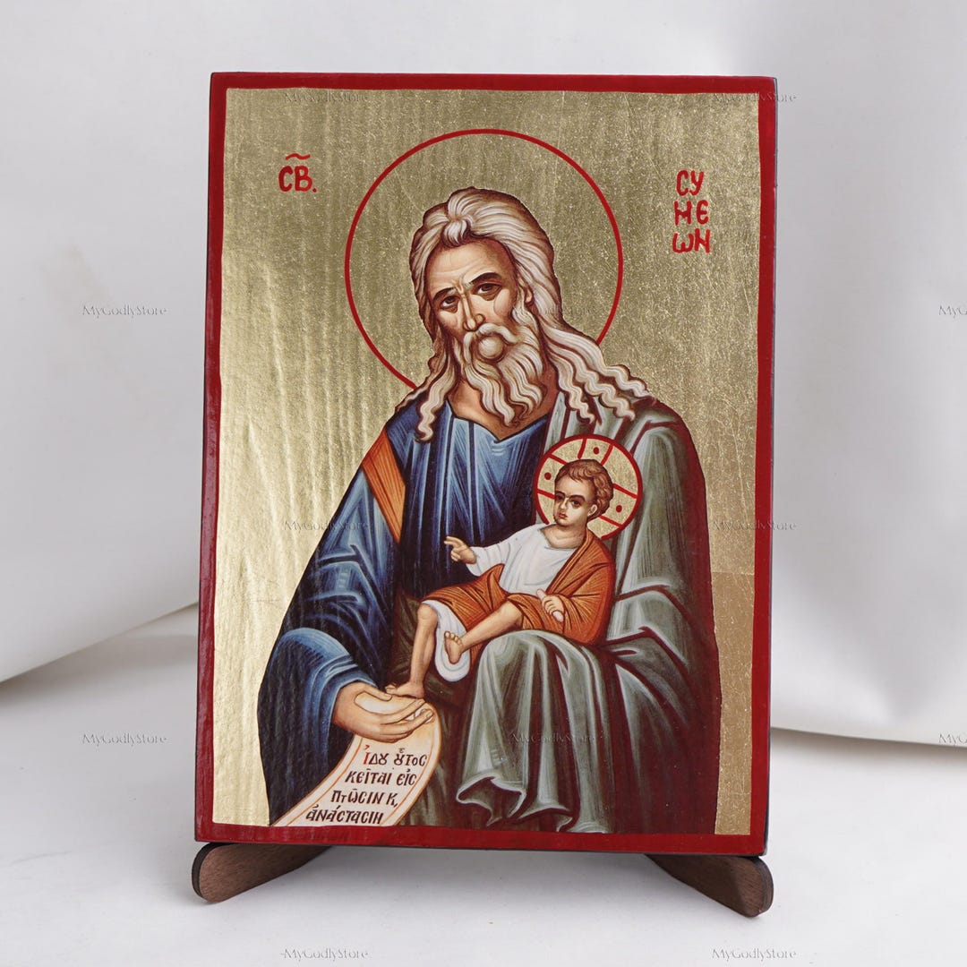 Icon of SAINT SIMEON, Christian Icons, Handmade Orthodox Icon of Saint ...