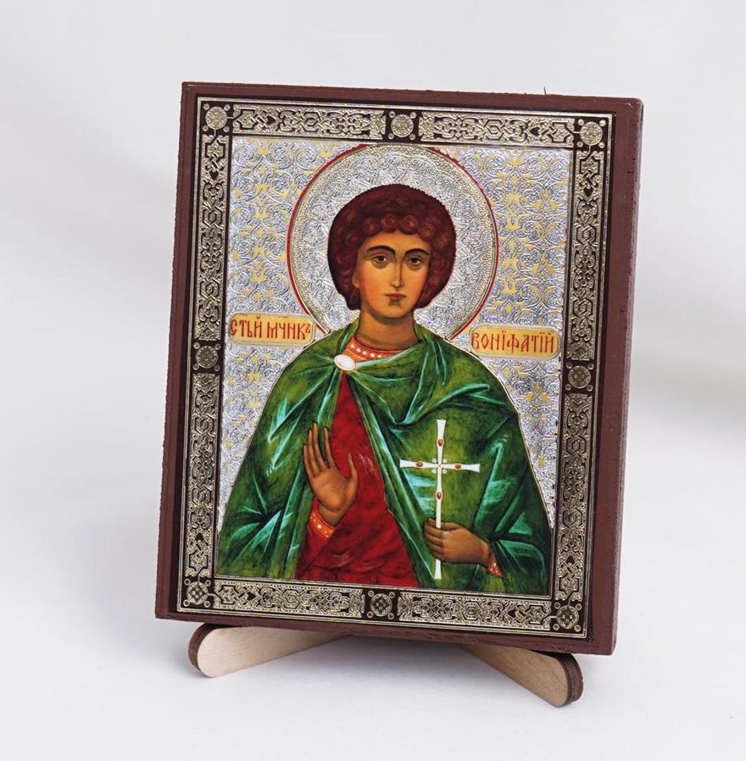 SAINT BONIFACE of TARSUS Icon, Personalized Icons, Handmade Orthodox ...