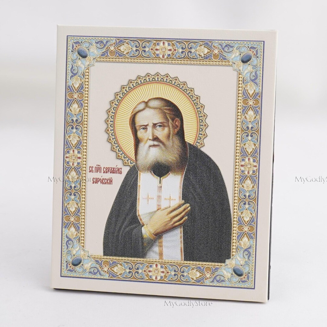 Icon of SAINT SERAPHIM of SAROV, Orthodox Handmade Icon of Saint ...