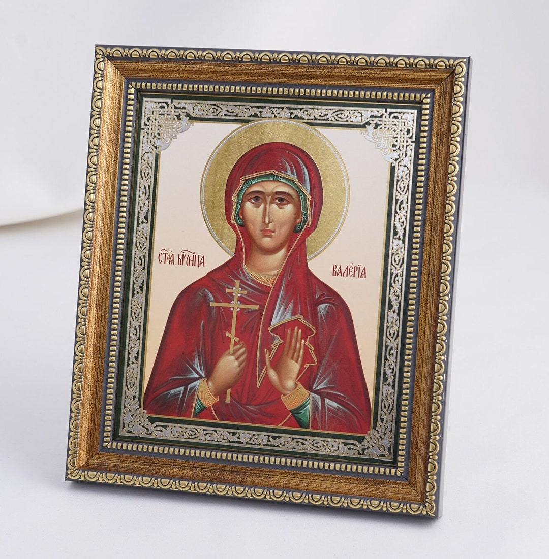 HOLY MARTYR VALERIA Icon, Personalized Icon, Saint Valeria, Silver ...
