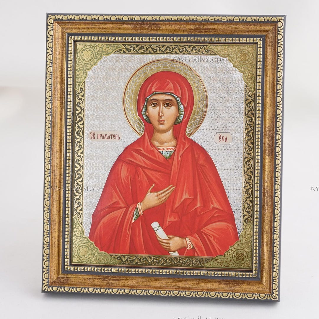Icon of SAINT EVE, Personalized Icon, Orthodox Handmade Icon of Saint ...