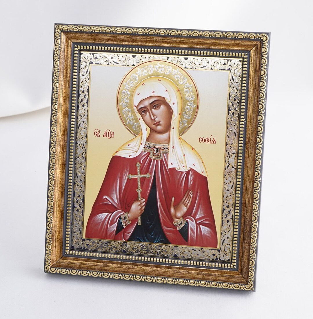 Saint SOPHIA the Martyr Icon, Personalized Icon, Orthodox Handmade Icon ...