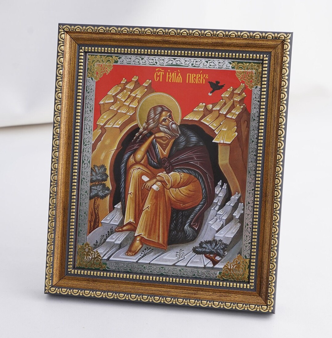 Icon of HOLY PROPHET ELIJAH, Personalized Icon, Orthodox Handmade Icon ...