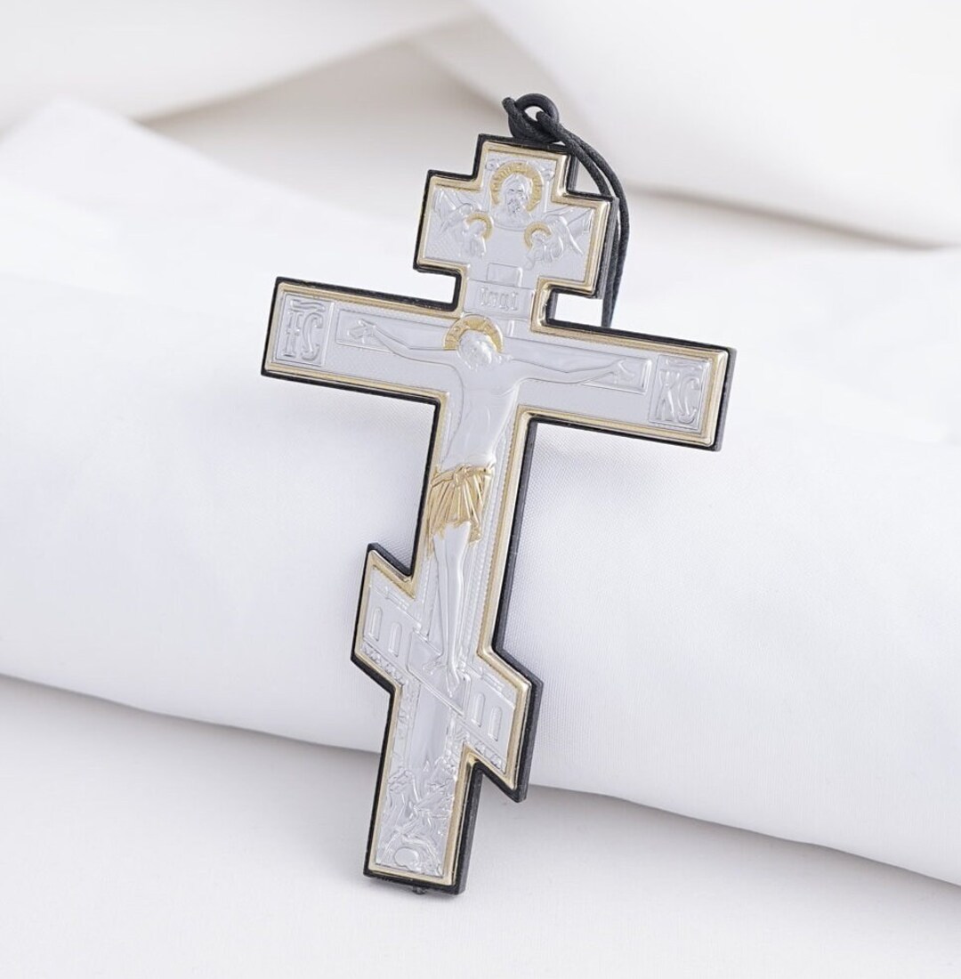 Christian Silver Cross crucifixion of Christ, Silver Cross for Car ...
