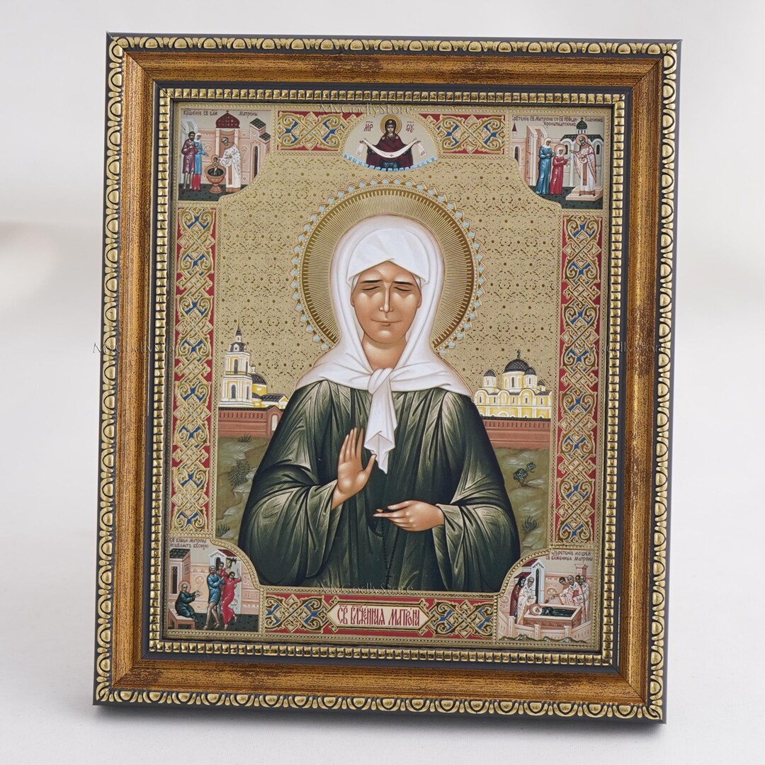 Saint MATRONA Icon, Personalized Icon, Orthodox Handmade Icon of Saint ...