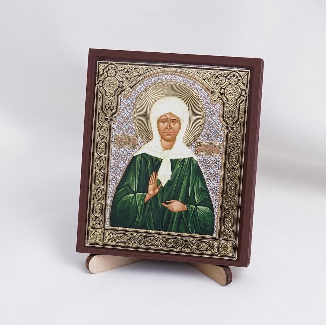 SAINT MATRONA ICON, Personalized Icon, Handmade Orthodox Icon of St ...