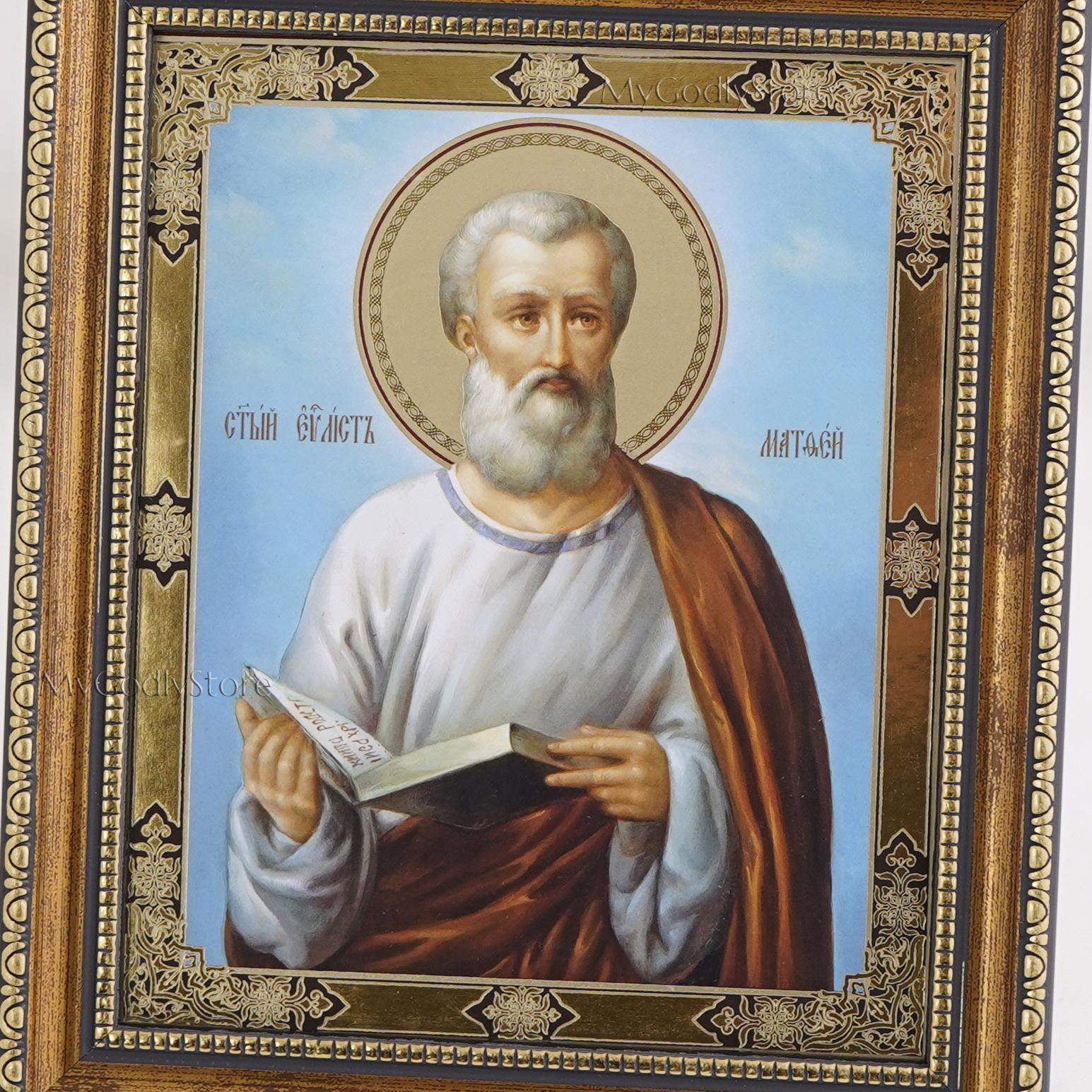 Icon of SAINT MATTHEW the APOSTLE, Personalized Icon, Orthodox Handmade ...