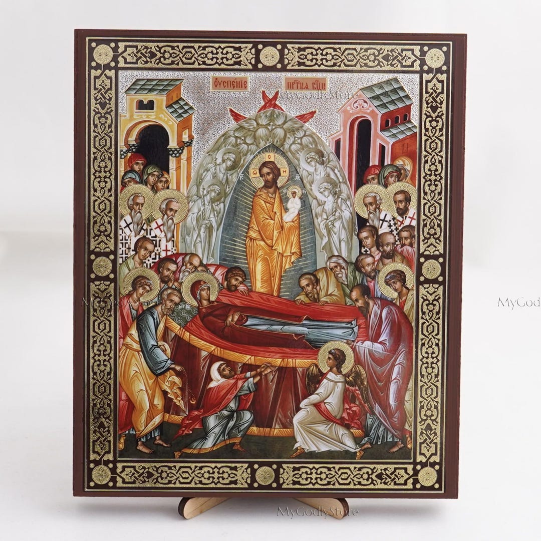 Icon of DORMITION of the MOTHER of GOD, Personalized Icons, Handmade ...
