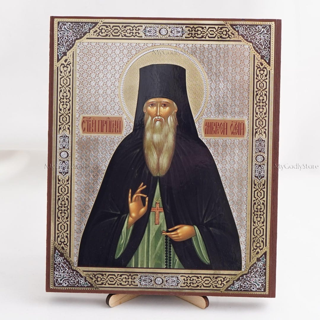 SAINT AMBROSE Icon, Personalized Icon, Handmade Orthodox Icon of St ...