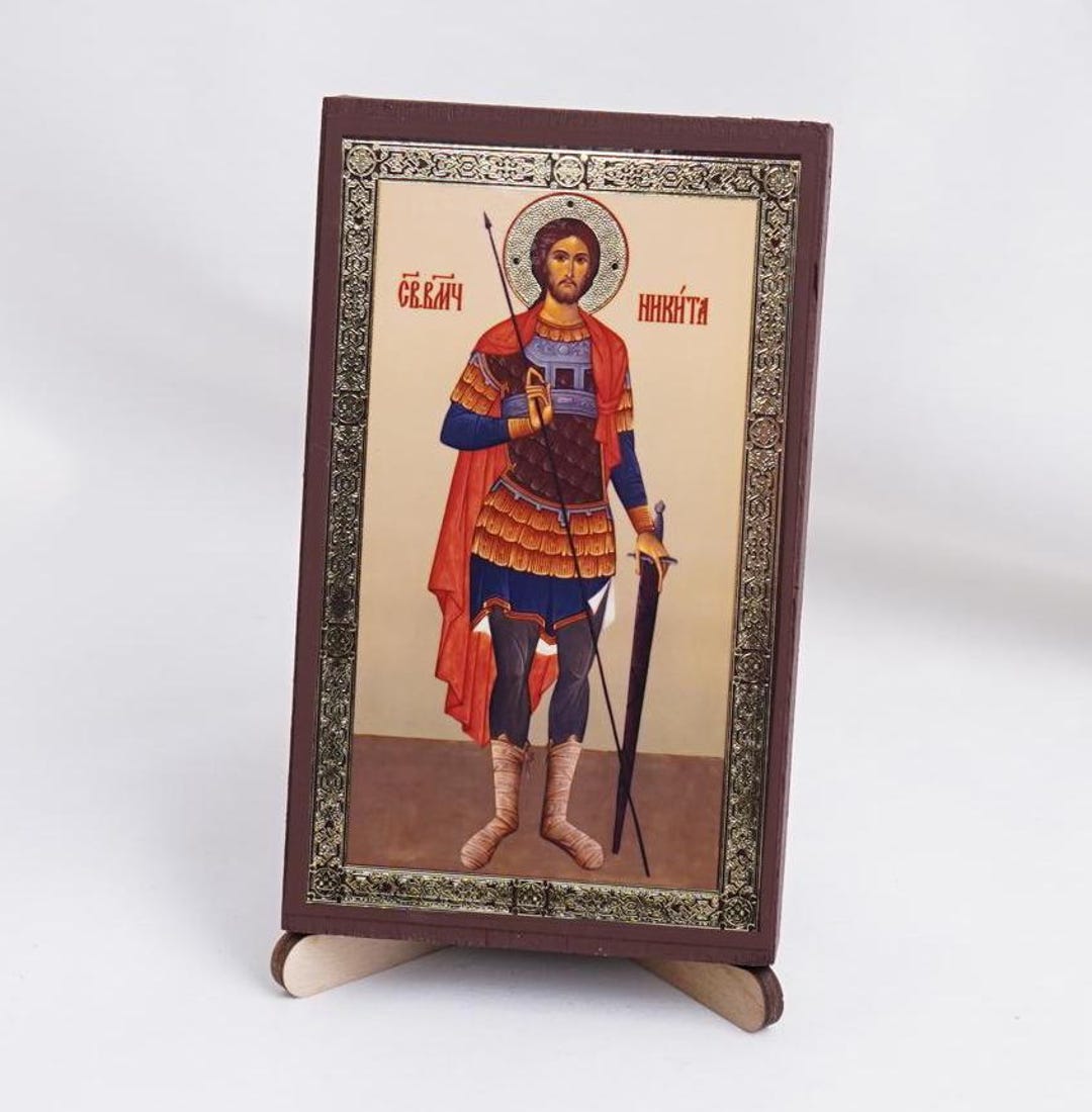 GREATMARTYR NIKETAS the GOTH Icon, Personalized Icons, Handmade ...