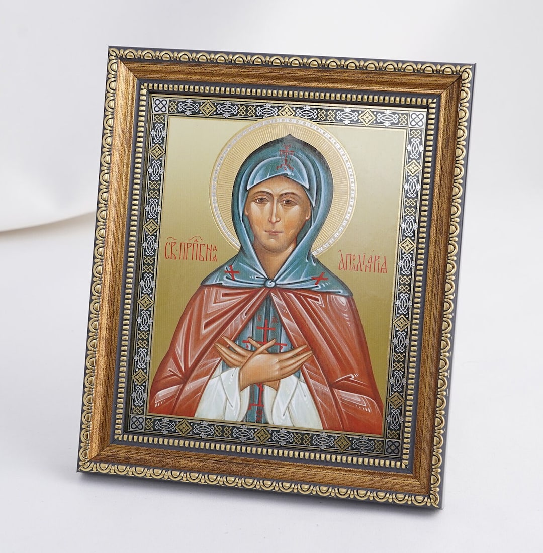 SAINT APOLLINARIA SYNCLETICA Icon, Personalized Icons, Orthodox ...
