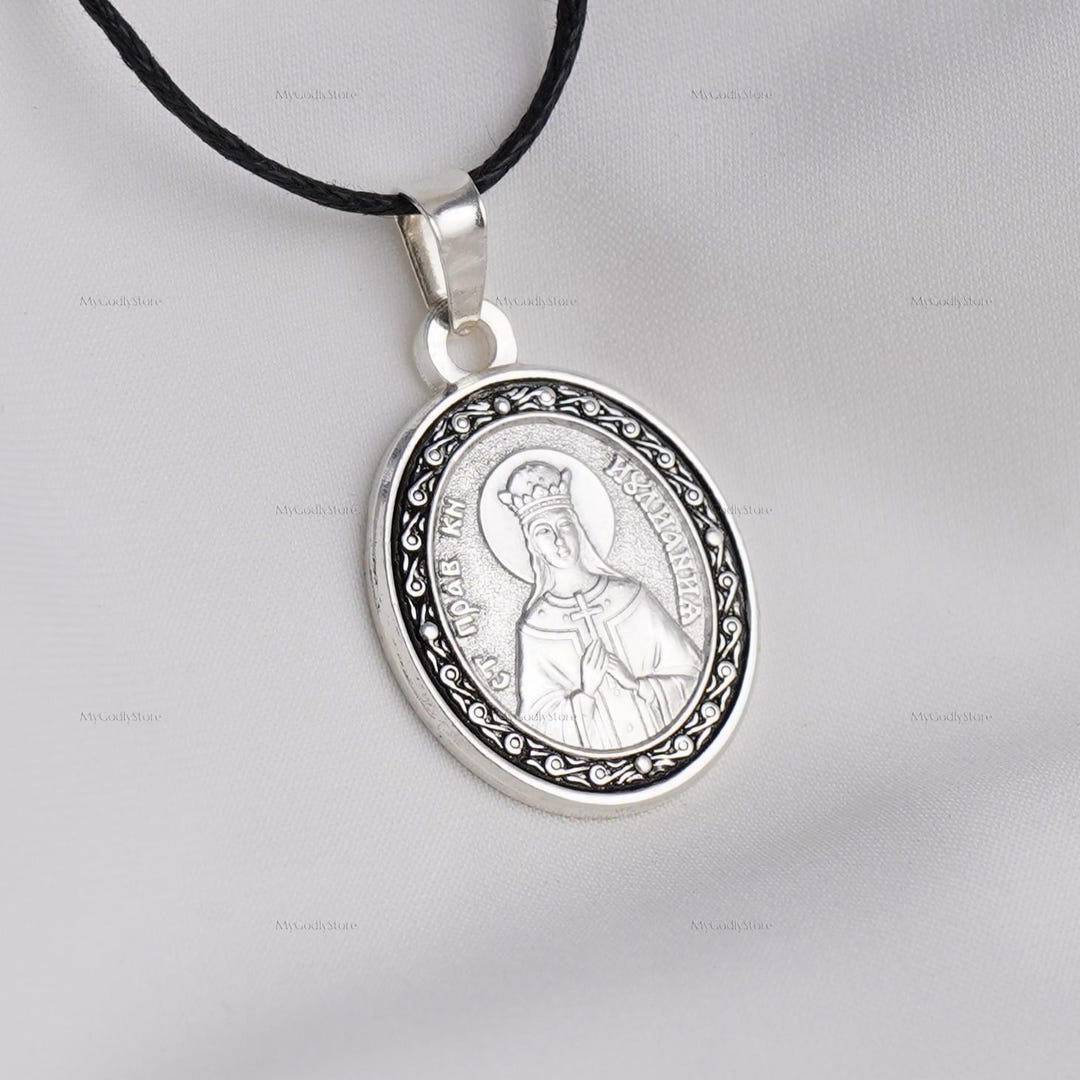 SAINT JULIANA Orthodox Icon Pendant Necklace, Women Jewellery ...
