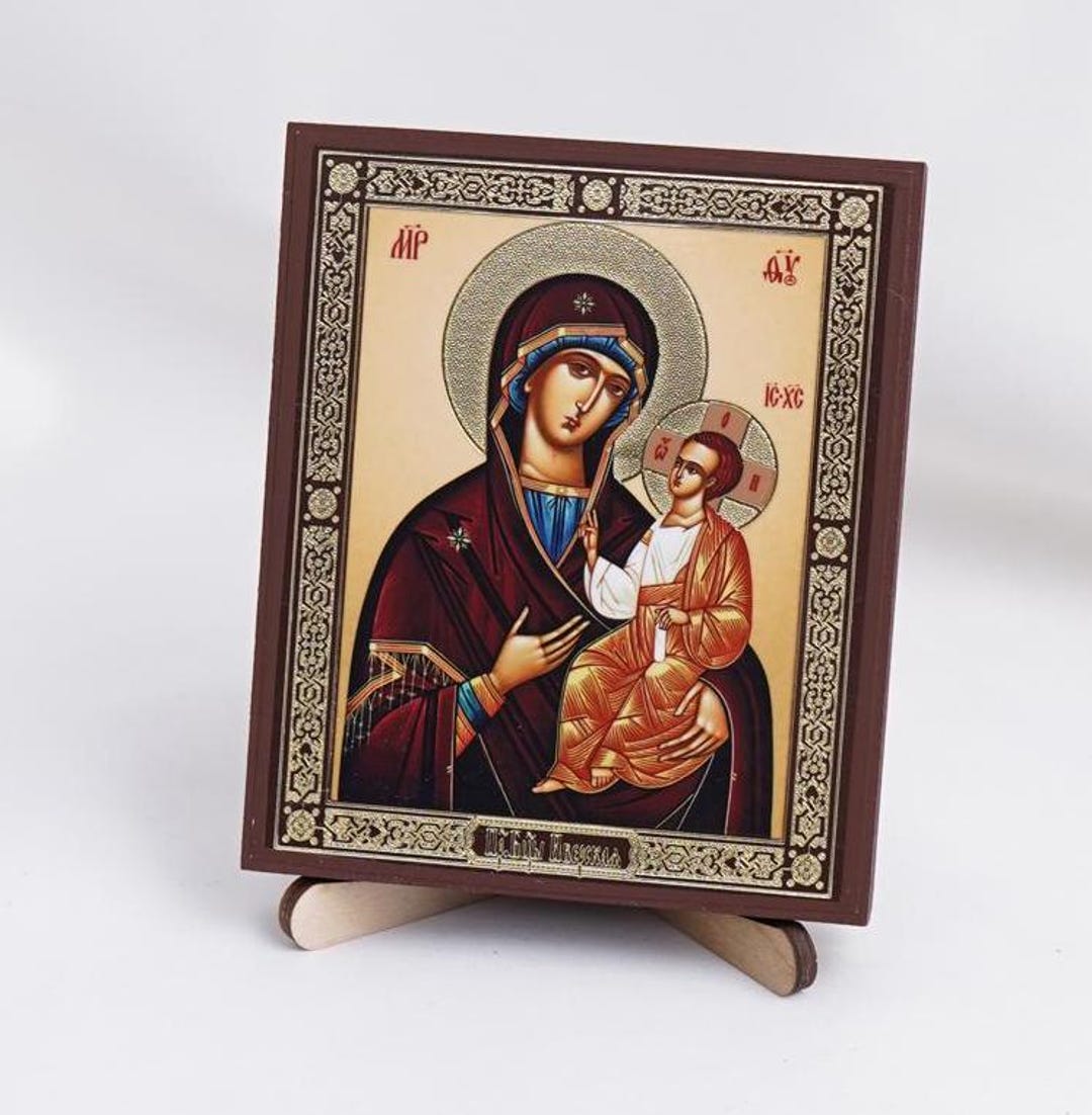 Icon of OUR LADY of IVERON, Personalized Icon, Handmade Orthodox Icon ...