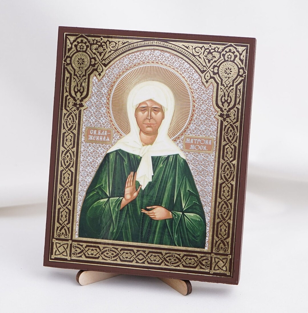 SAINT MATRONA ICON, Personalized Icon, Handmade Orthodox Icon of St ...