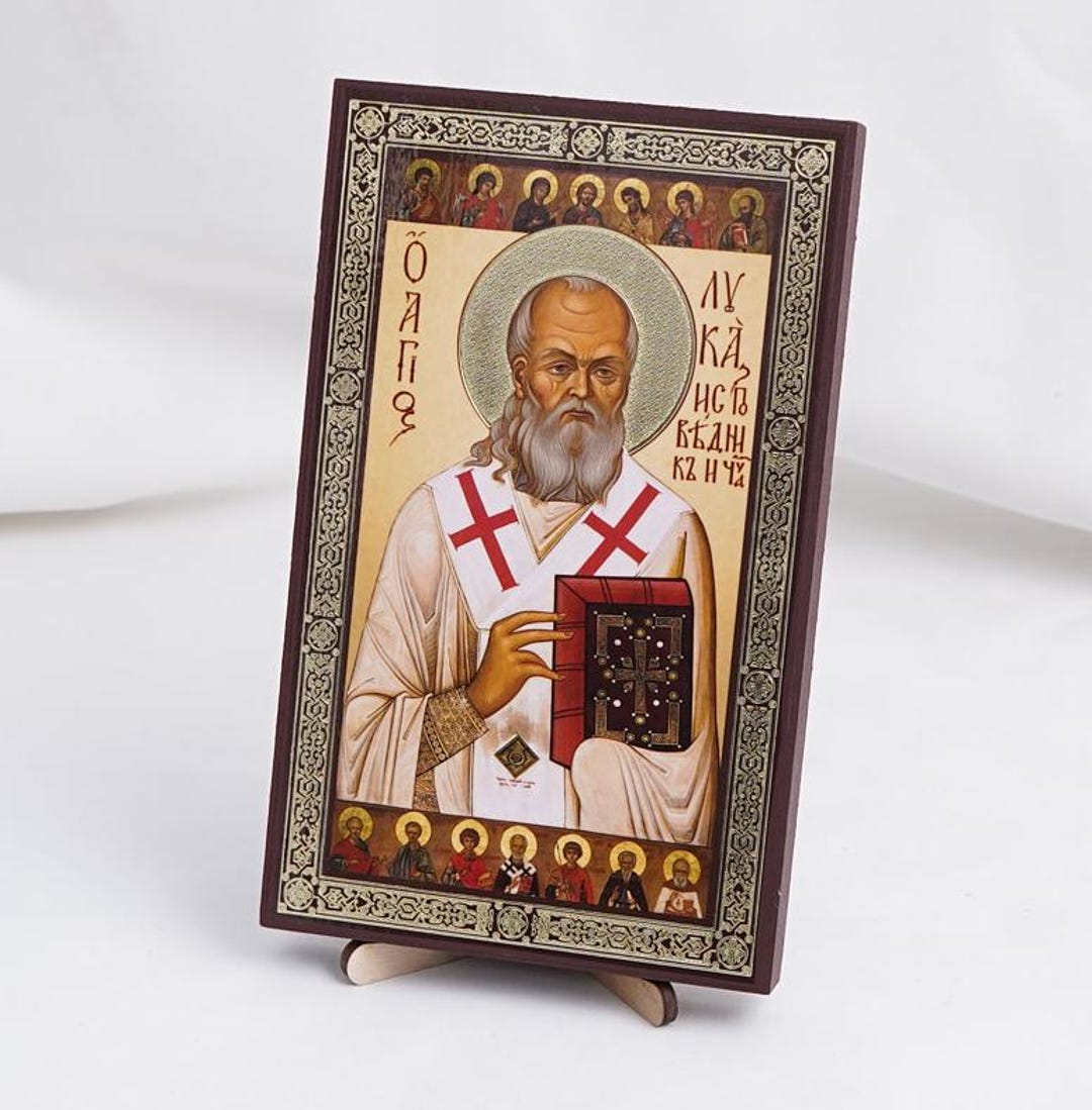 SAINTS LUKE Icon, Personalized Icons, Handmade Orthodox Icon of Luke ...
