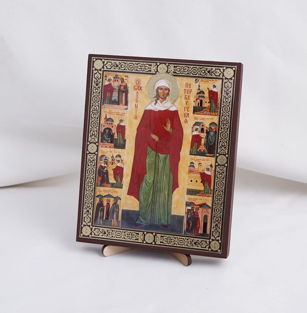 SAINT XENIA Icon, Personalized Icon, Handmade Orthodox Icon of Blessed ...