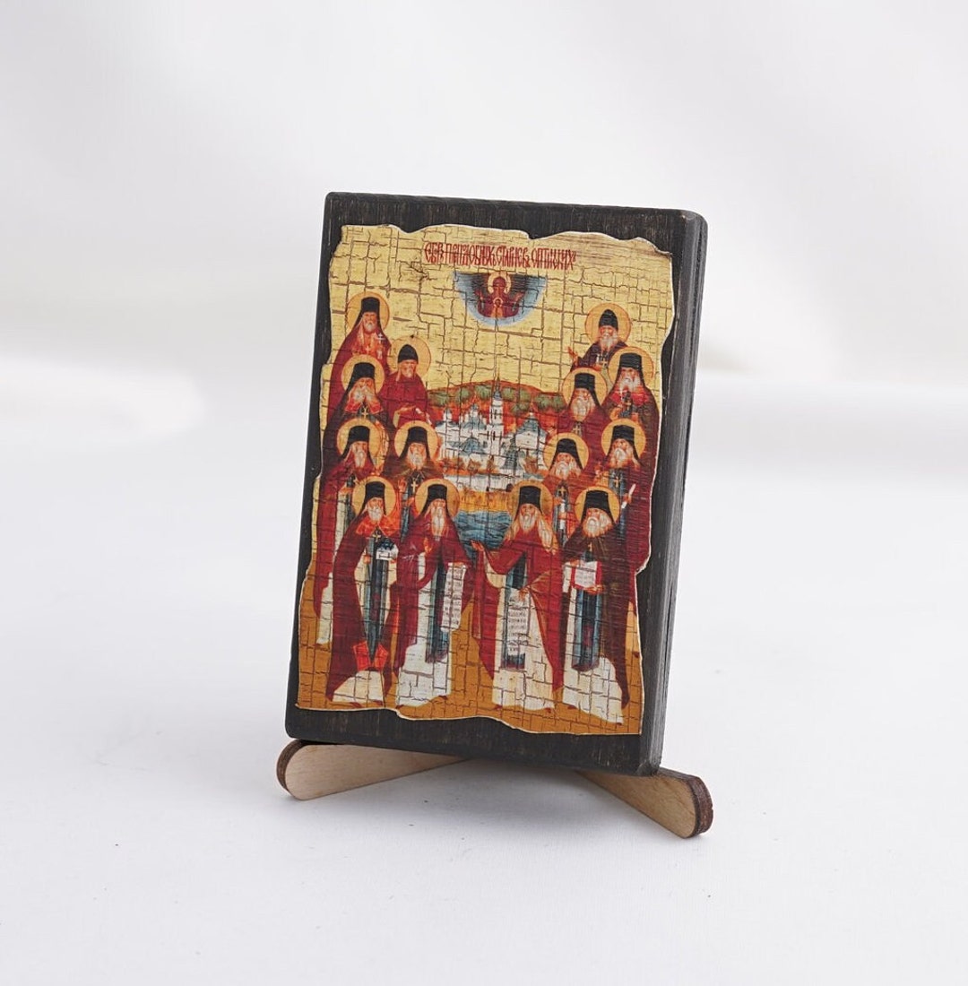 Icon of the CATHEDRAL of the OPTINA ELDERS, Christian Icons, Handmade ...