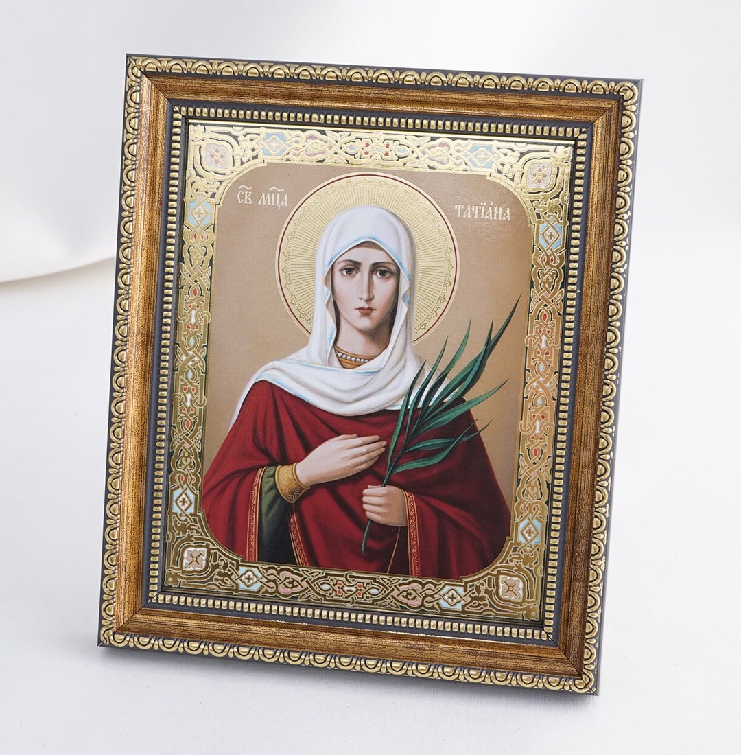 HOLY MARTYR TATIANA Icon, Personalized Icon, Saint Tatiana, Silver ...