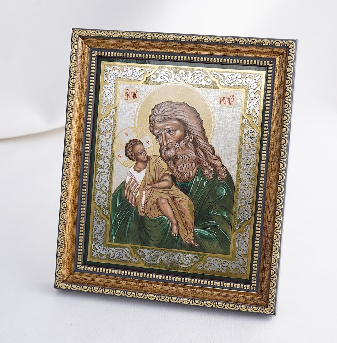 Saint SIMEON the GOD-RECEIVER Icon, Personalized Icon, Orthodox ...