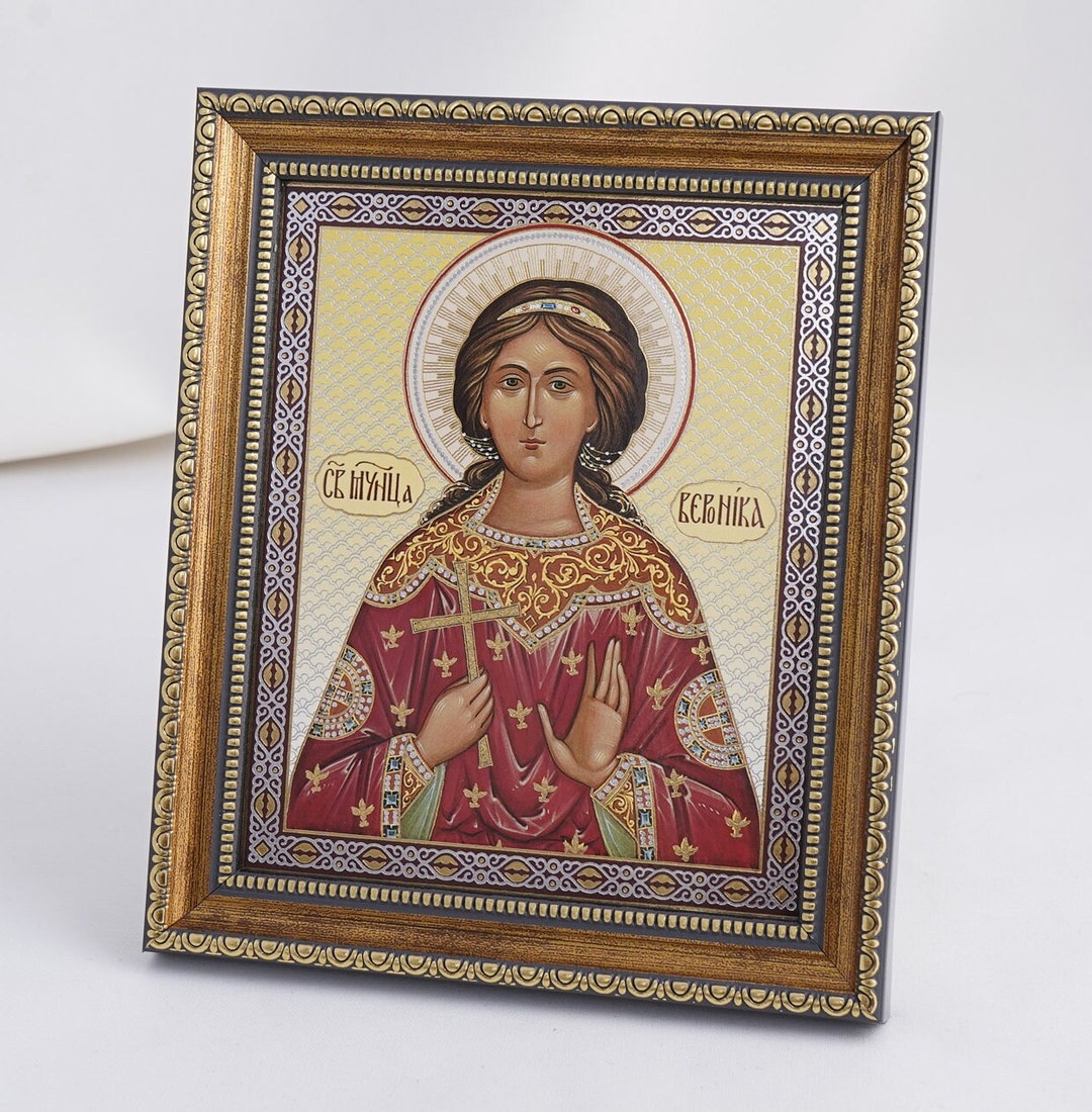 SAINT VERONICA Icon, Personalized Icon, Orthodox Handmade Icon of St. Veroniki (veronica ...