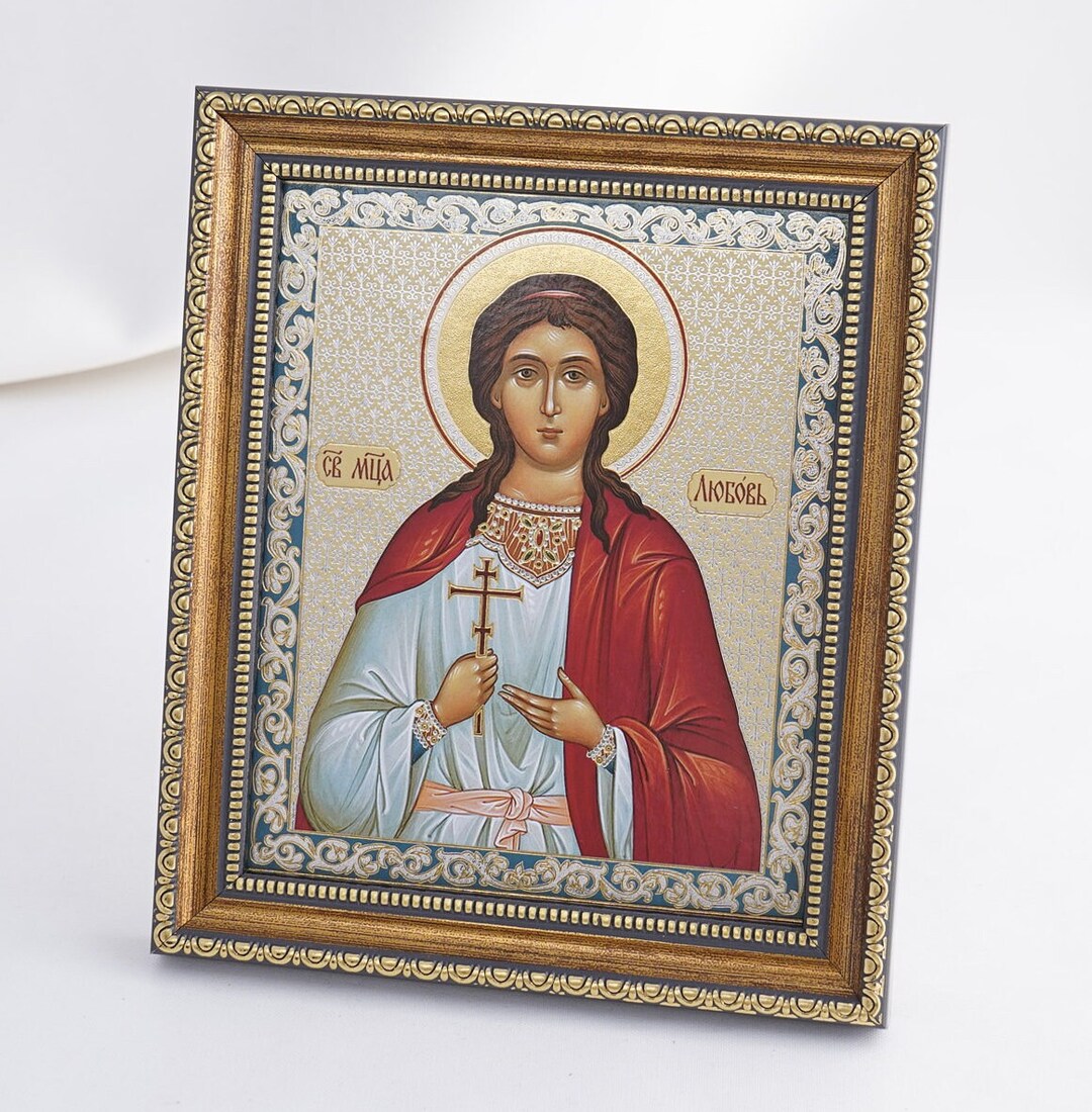 Icon of SAINT LOVE, Personalized Icon, Orthodox Handmade Icon of Holy ...