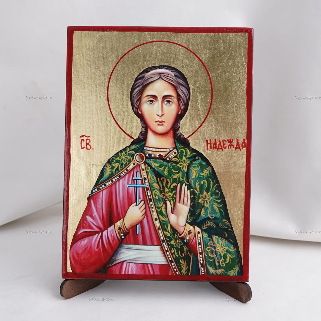 Icon of SAINT HOPE, Christian Icons, Handmade Orthodox Icon of Saint ...