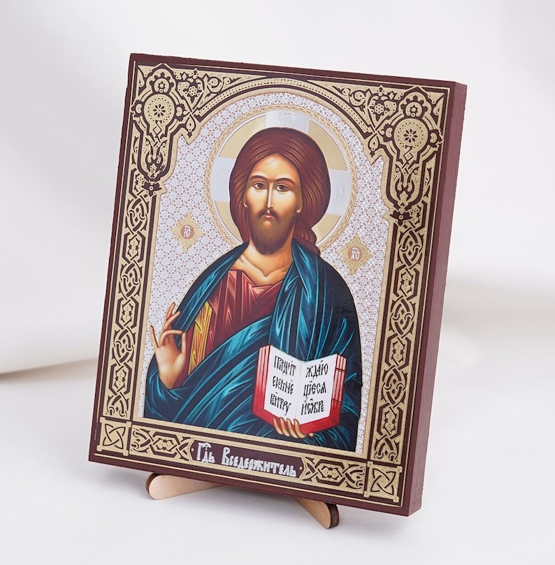 JESUS CHRIST Icon, Personalized Icon, Handmade Orthodox Icon of Our ...